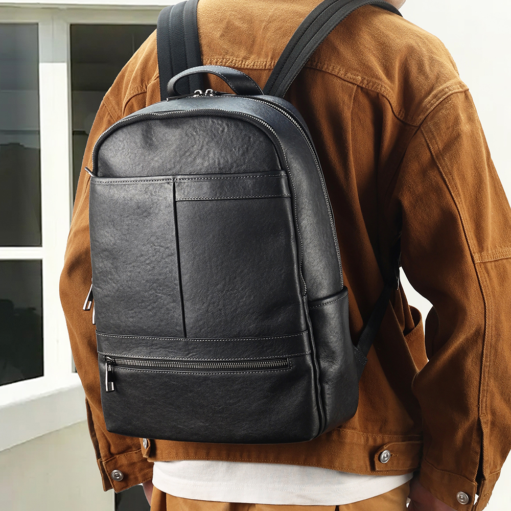 Best New Backpacks Made Of Genuine Leather Suitable For 15.6-inch ...